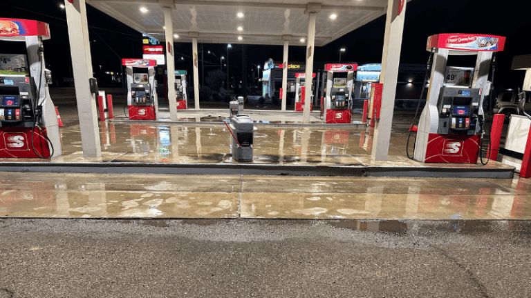 Gas Station Cleaning | Pressure Power Pros